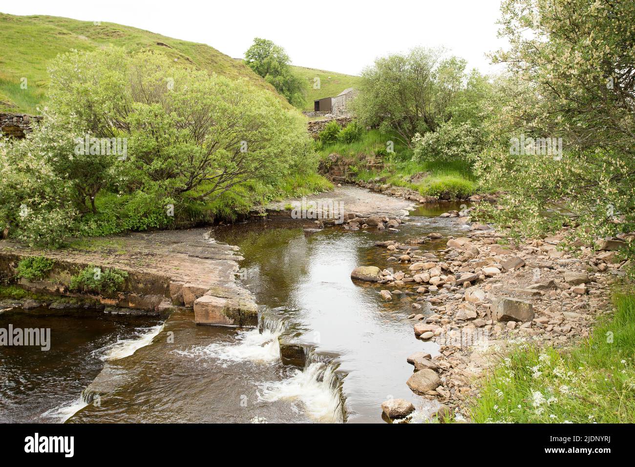 Swaledale waterfall Wain Wath Keld Stock Photo - Alamy