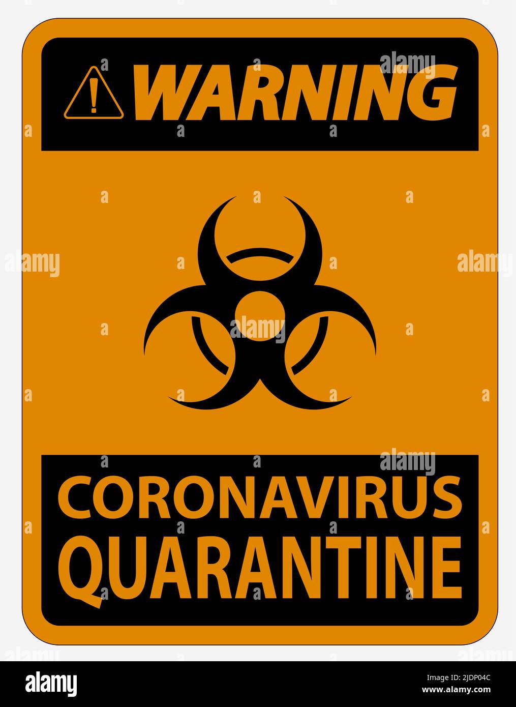 Warning Coronavirus Quarantine Sign Isolated On White Background,Vector ...