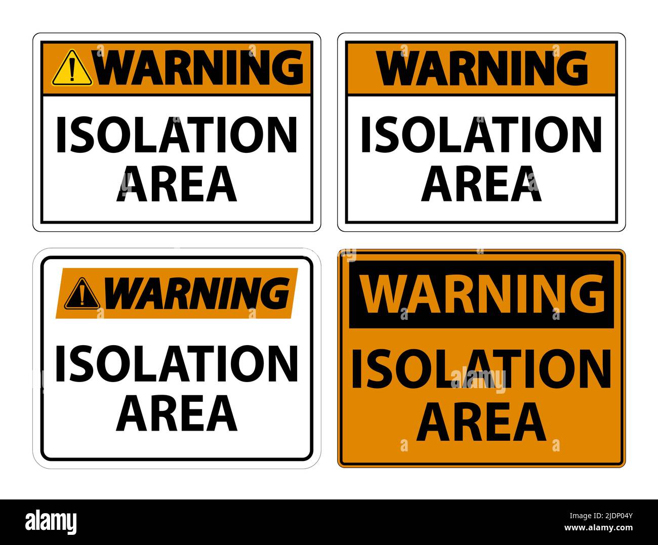 Warning Isolation Area Sign Isolate On White Background,Vector ...
