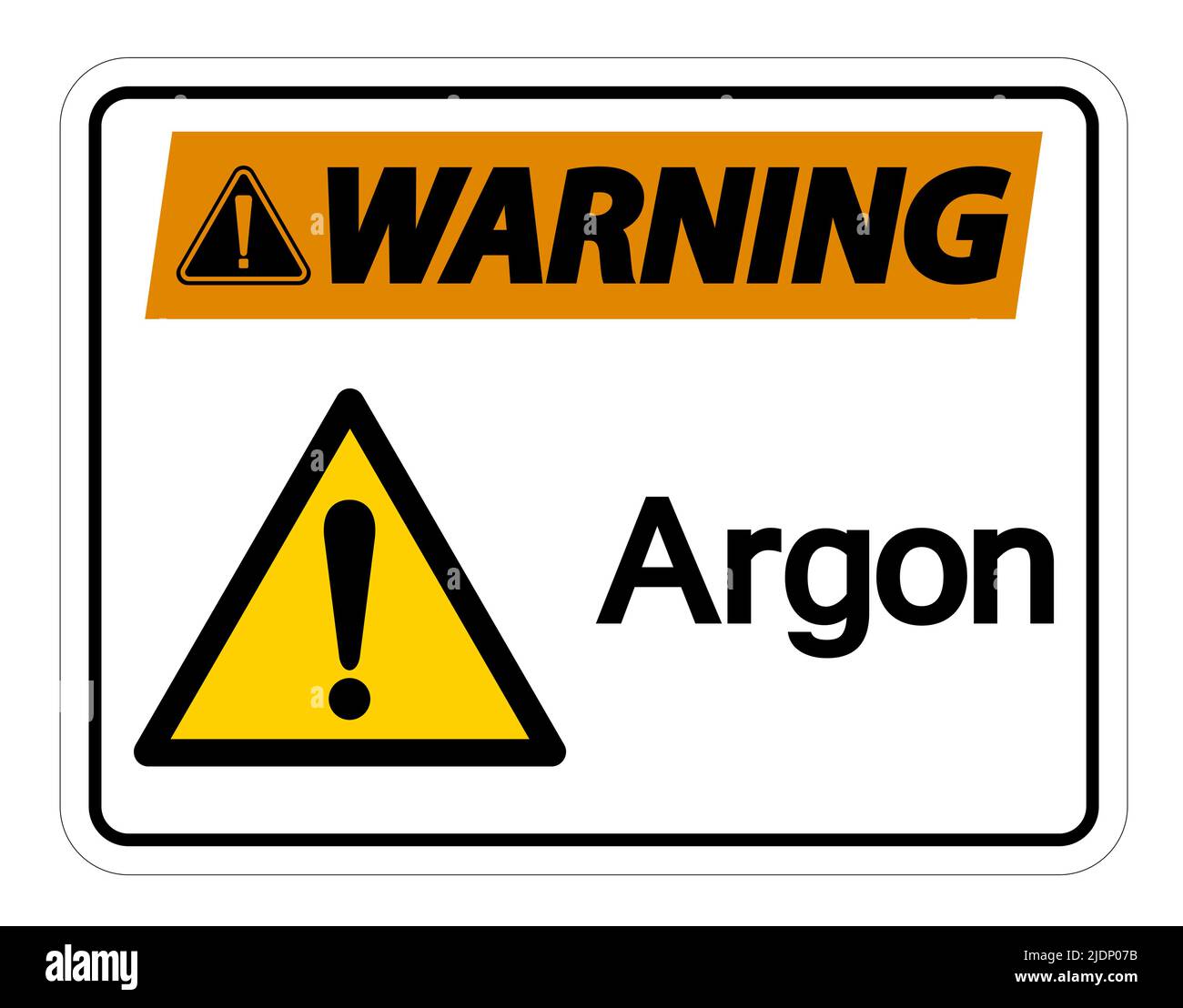 Warning Argon Symbol Sign Isolate On White Background,Vector ...