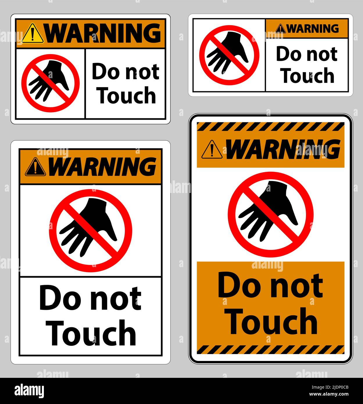 Warning sign do not touch and please do not touch Stock Vector Image ...