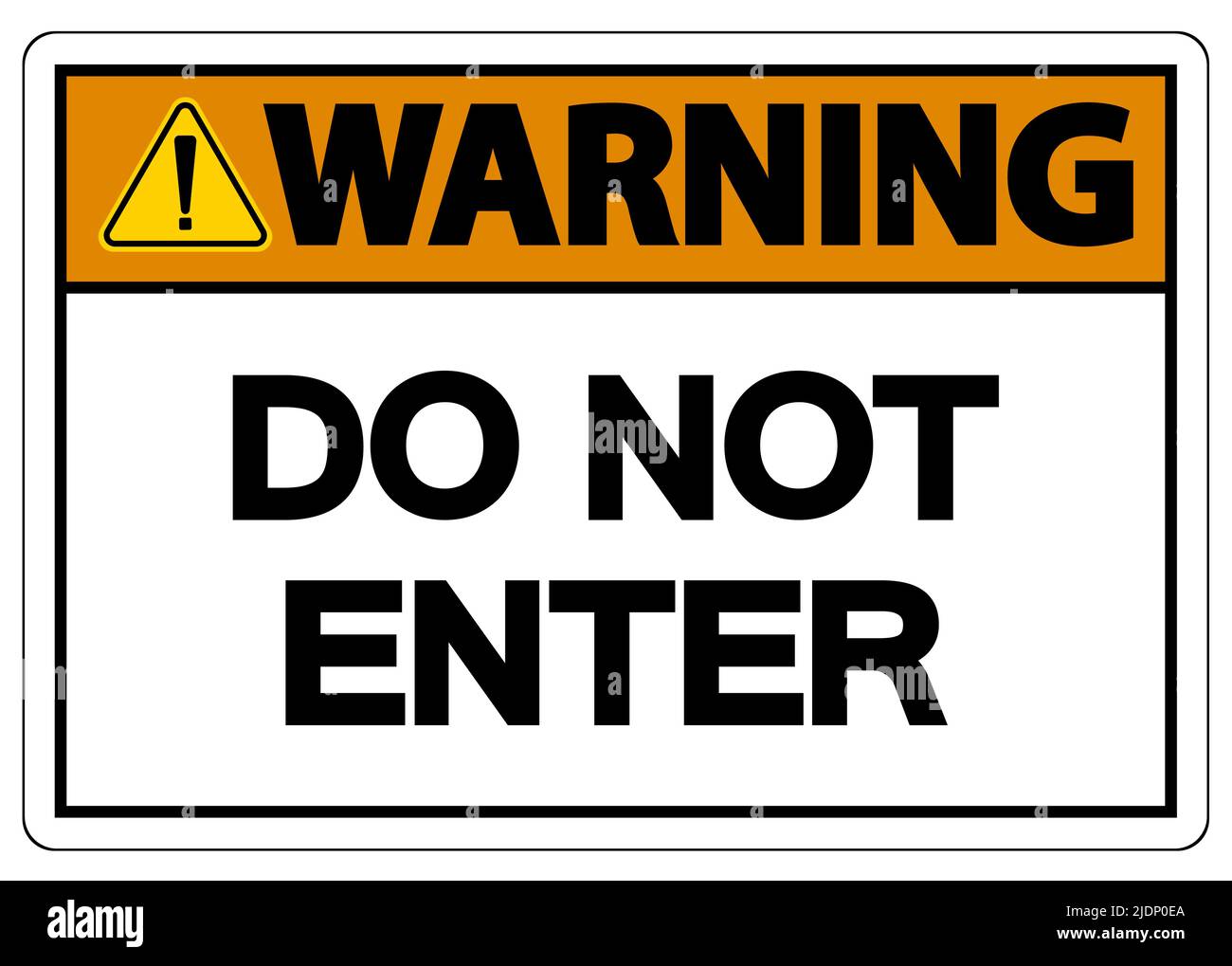 Warning Do Not Enter Symbol On White Background Stock Vector Image ...