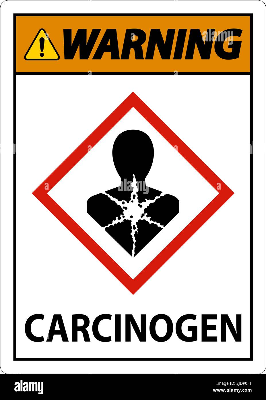 Warning Carcinogen GHS Sign On White Background Stock Vector Image ...