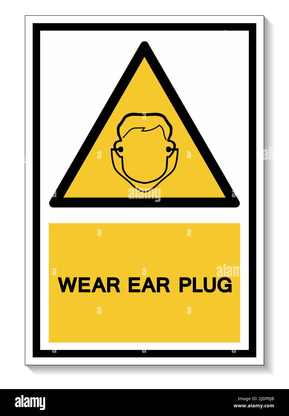 Symbol Wear Ear Plug Sign Isolate On White Background,Vector ...
