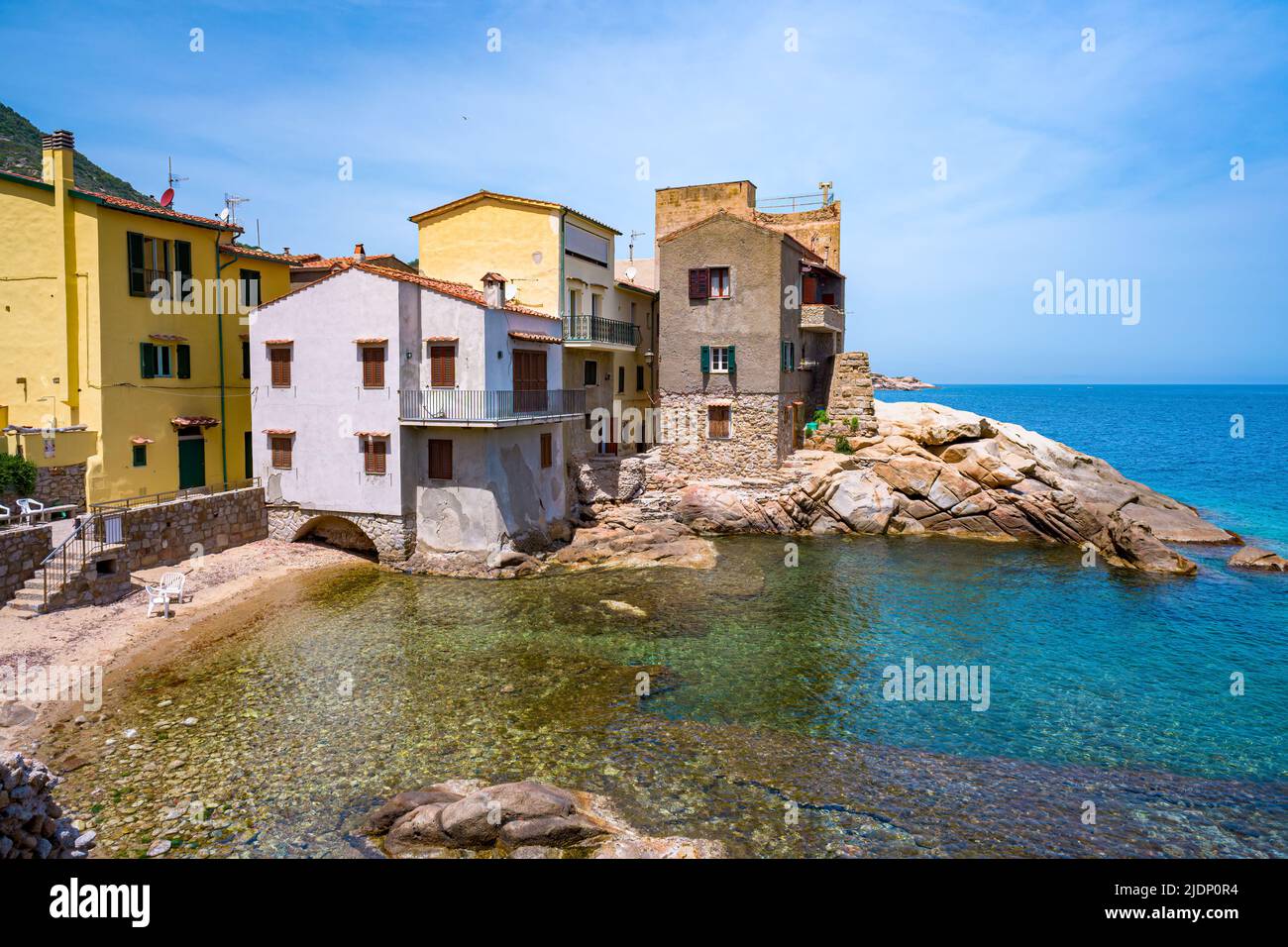 Giglio Porto on the paradise Giglio Island, Tuscany, Italy Stock Photo ...