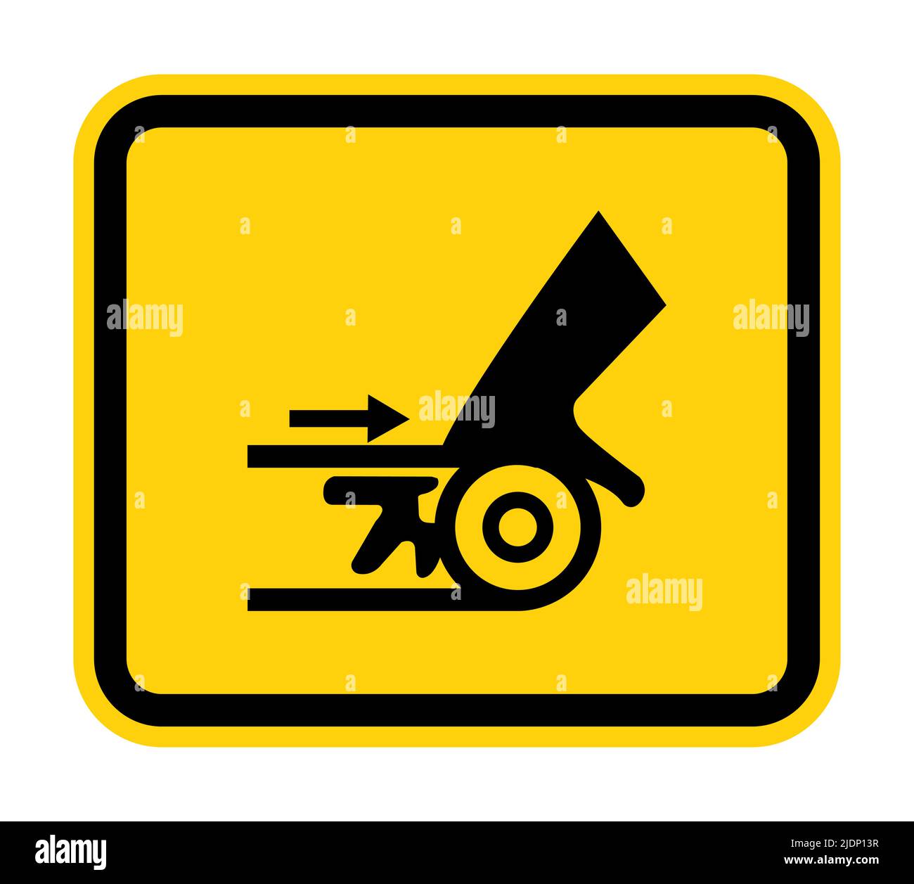 Beware Moving Machinery Symbol Sign Isolate On White Background,Vector ...