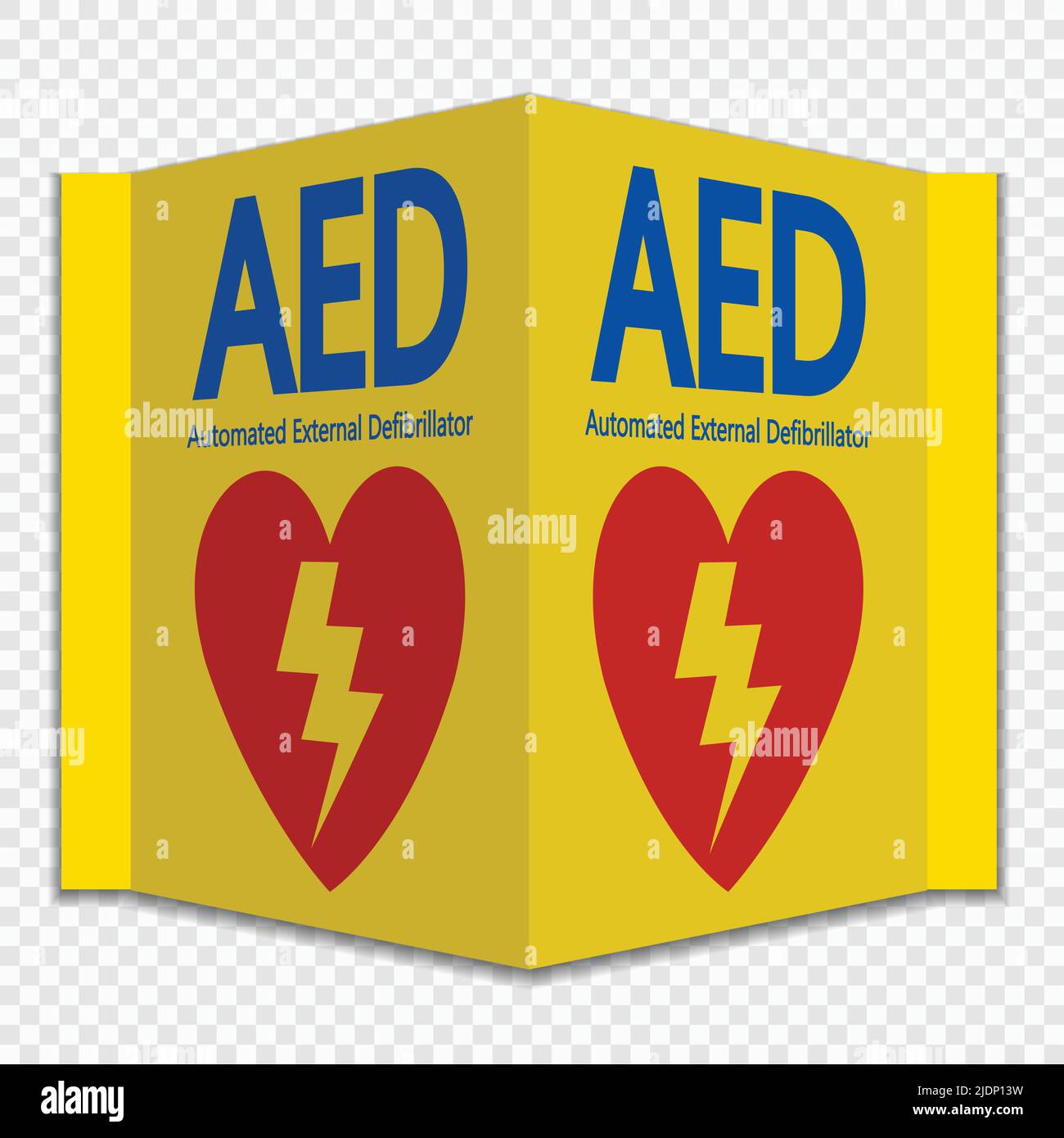 Symbol AED Sign label on transparent background,vector illustration ...