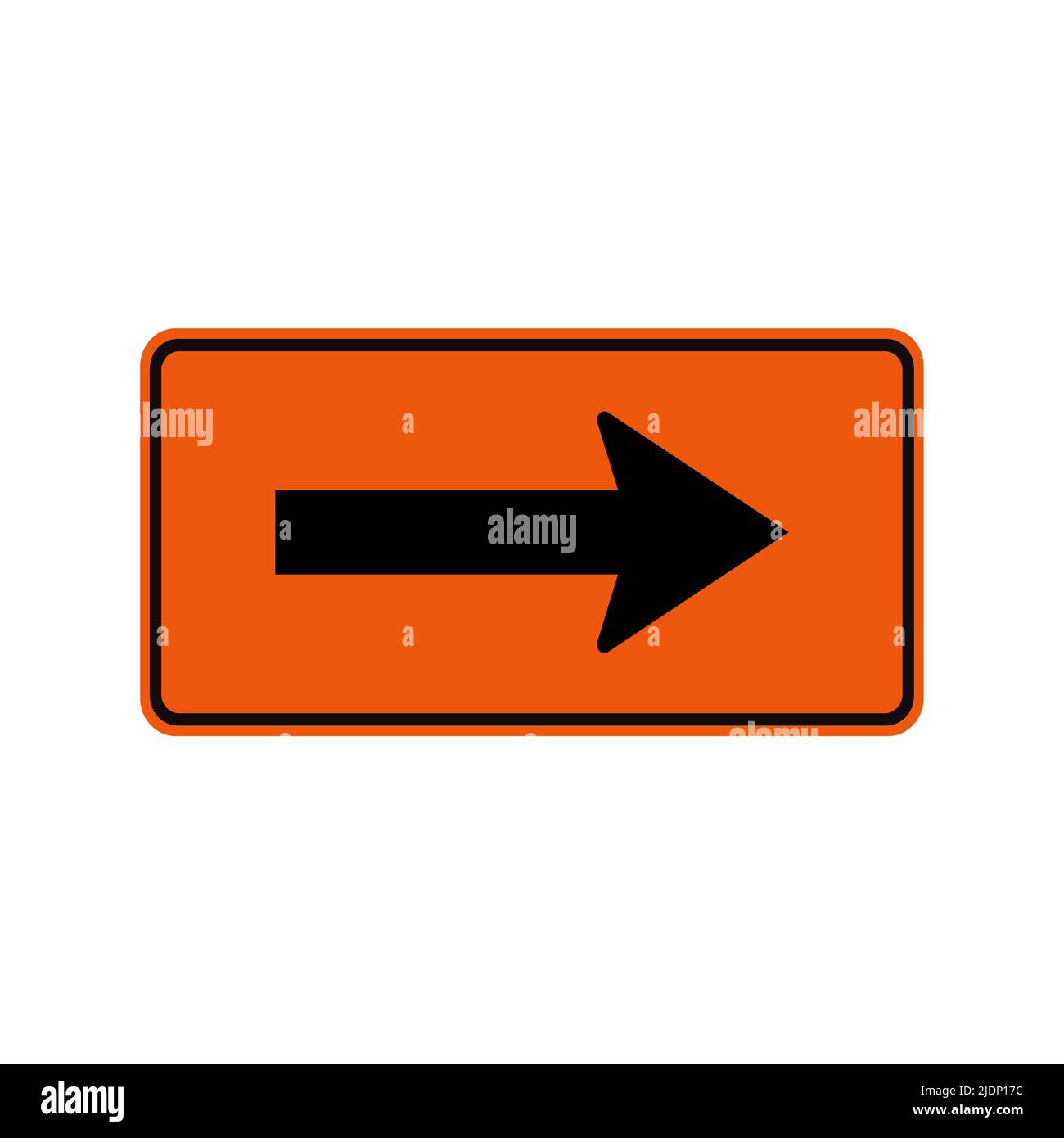 Go Right By The Arrows Road Symbol Sign Isolate on White Background ...