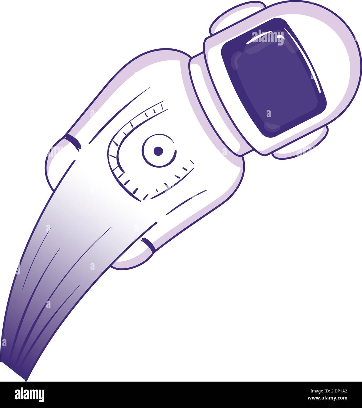Cute astronaut cartoon character with a flying effect Vector Stock ...