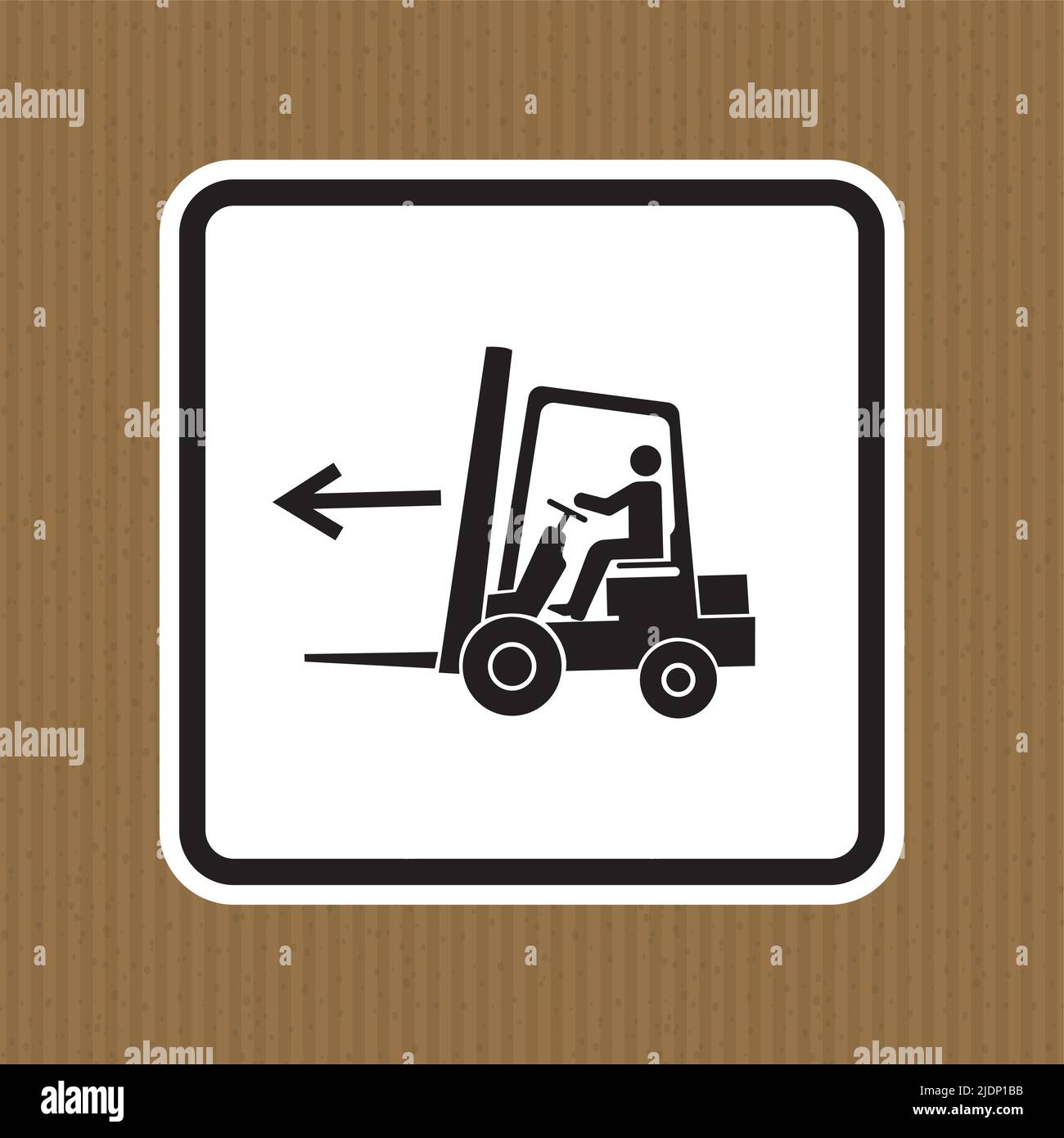 Forklift Point Left Symbol Sign Isolate On White Background,Vector ...