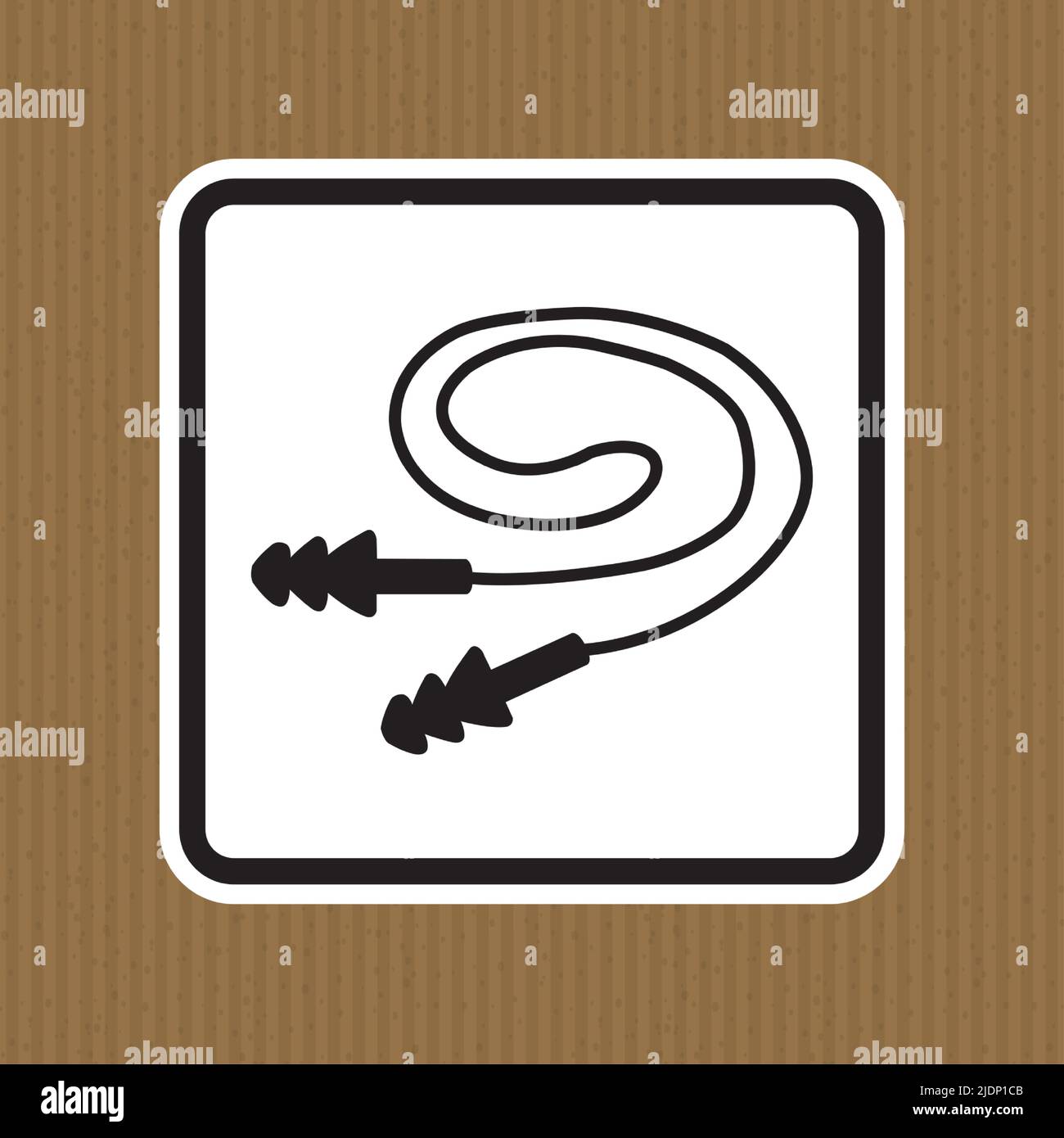 Wear Earplugs Symbol Sign Isolate on White Background,Vector ...
