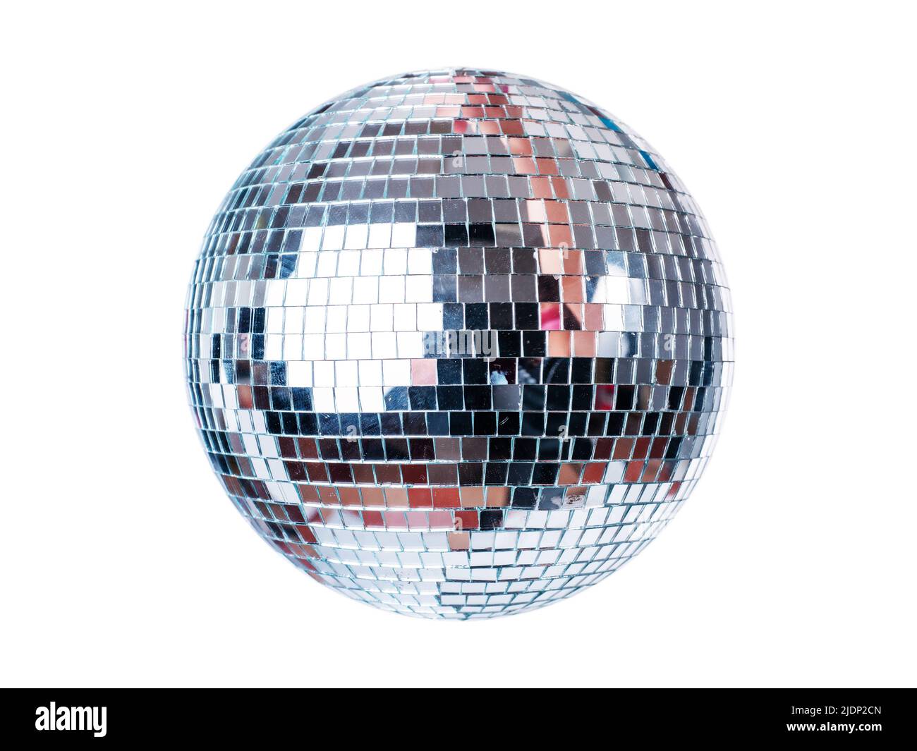 Shining Disco Ball - dance music event equipment isolated on white ...