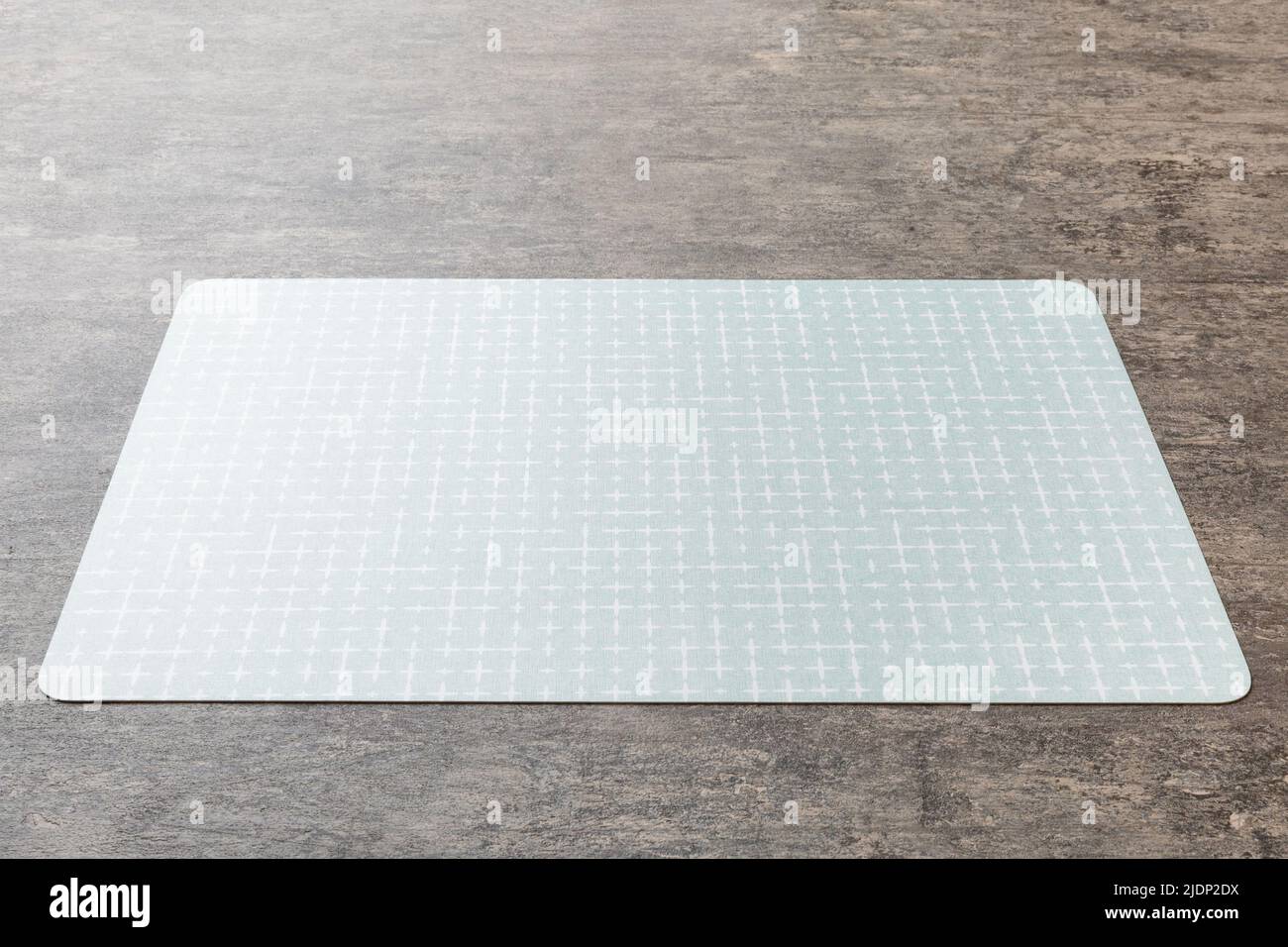 Perspective view of grey tablecloth for food on cement background ...