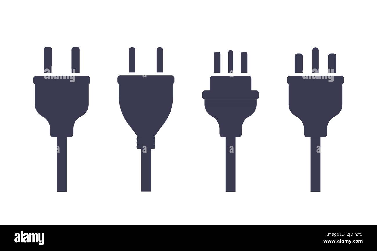 Electric plug power vector consumption ac symbol icon. Electric plug ...
