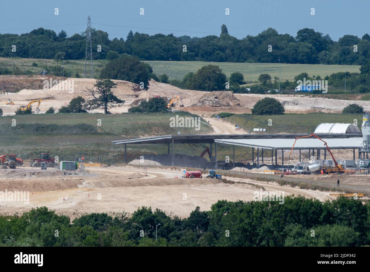 West Hyde, Hertfordshire, UK. 22nd June, 2022. The HS2 South Portal ...