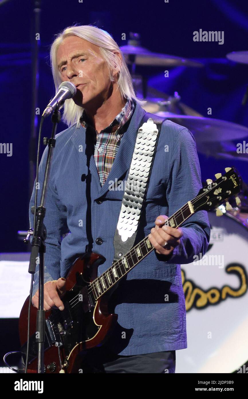 Paul Weller performs during the Raise the Roof fundraiser organised by ...