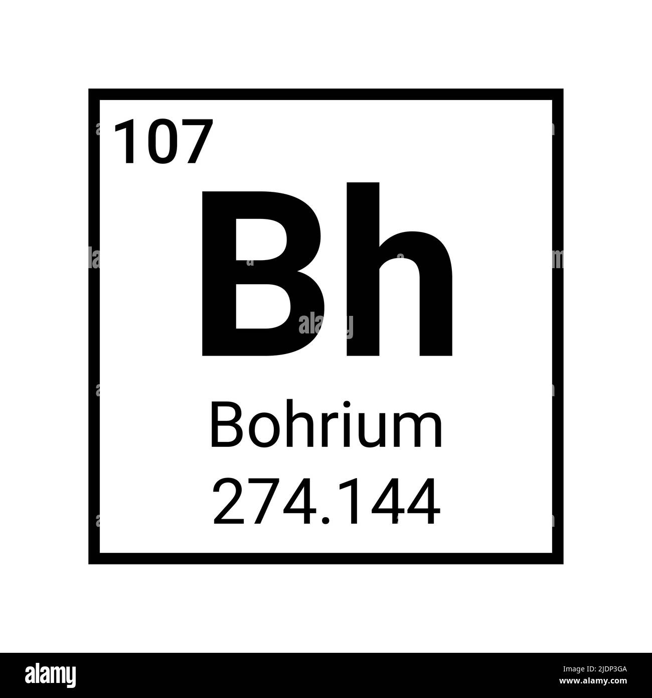Bohrium periodic table chemical element symbol icon Stock Vector Image & Art - Alamy