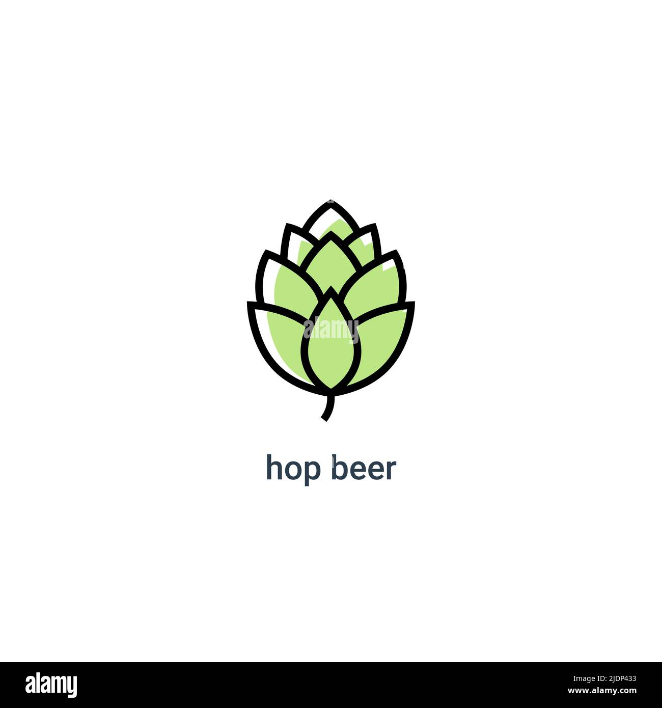 Hop icon vector beer cone pine illustration leaf art bud green ...