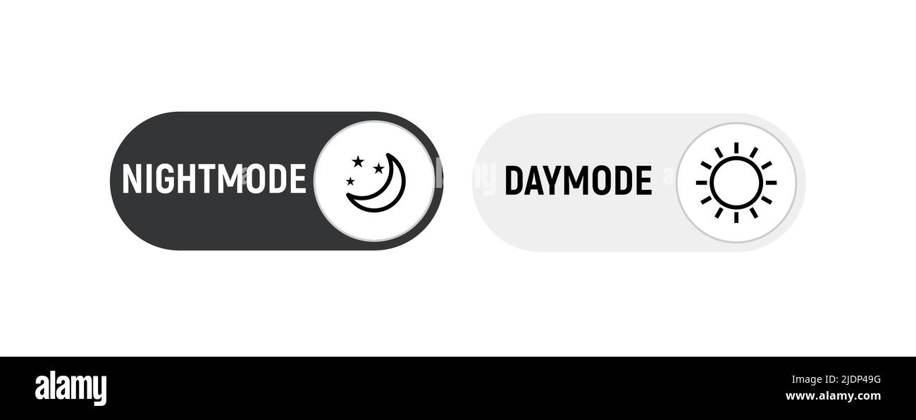 Day night mode switch ui button. Light dark mode slider theme Stock ...