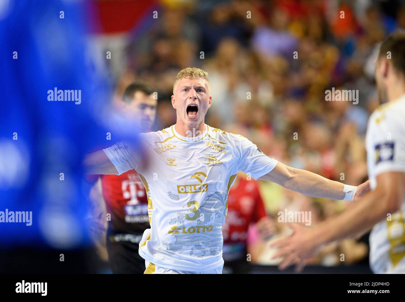Jubilation Sven EHRIG (KI) Handball Champions League Final Four, match ...