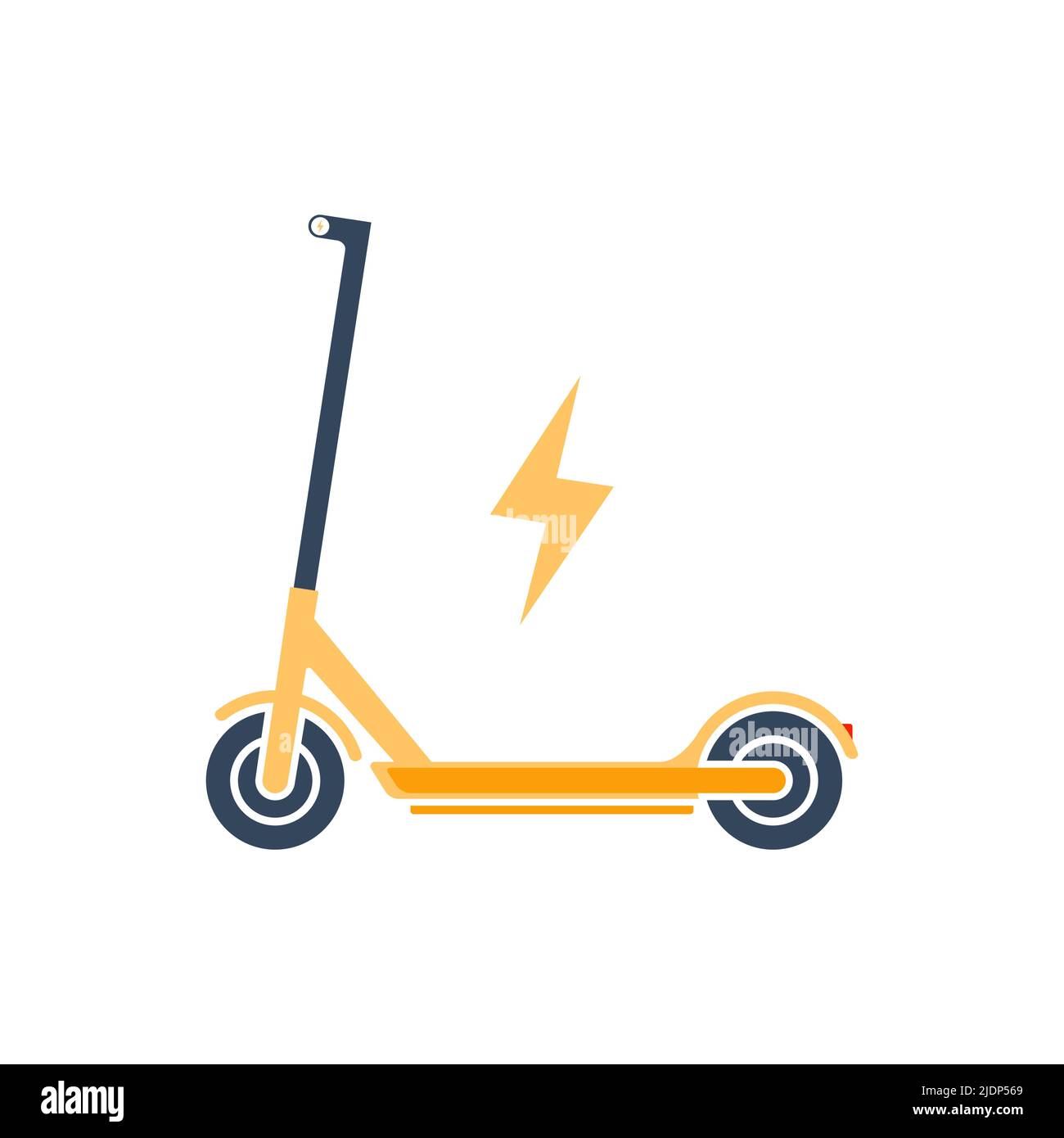Electric scooter vector icon logo. Bicycle electric scooter silhouette ...