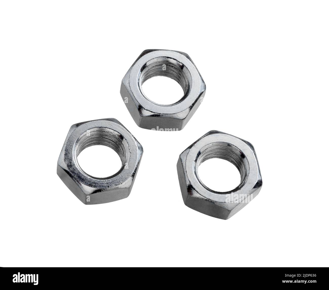 Metal nut isolated on white background. Female screw Stock Photo - Alamy