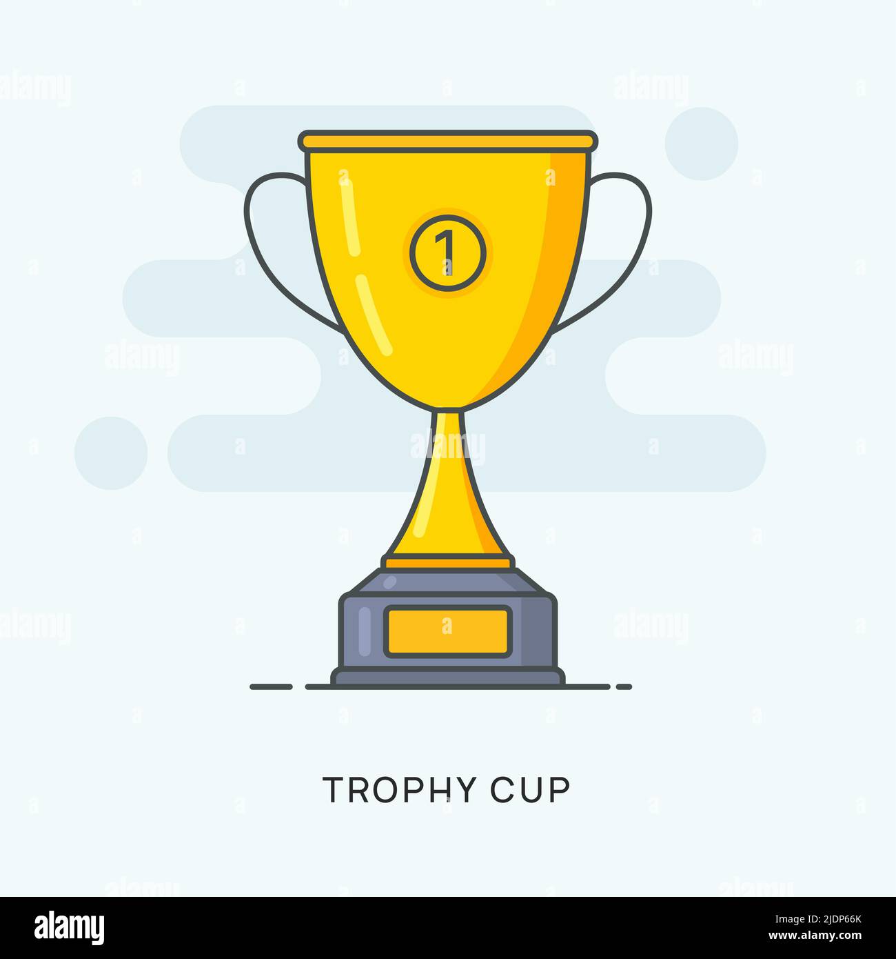 Award cup vector icon. Trophy award cup gold prize champion win victory ...
