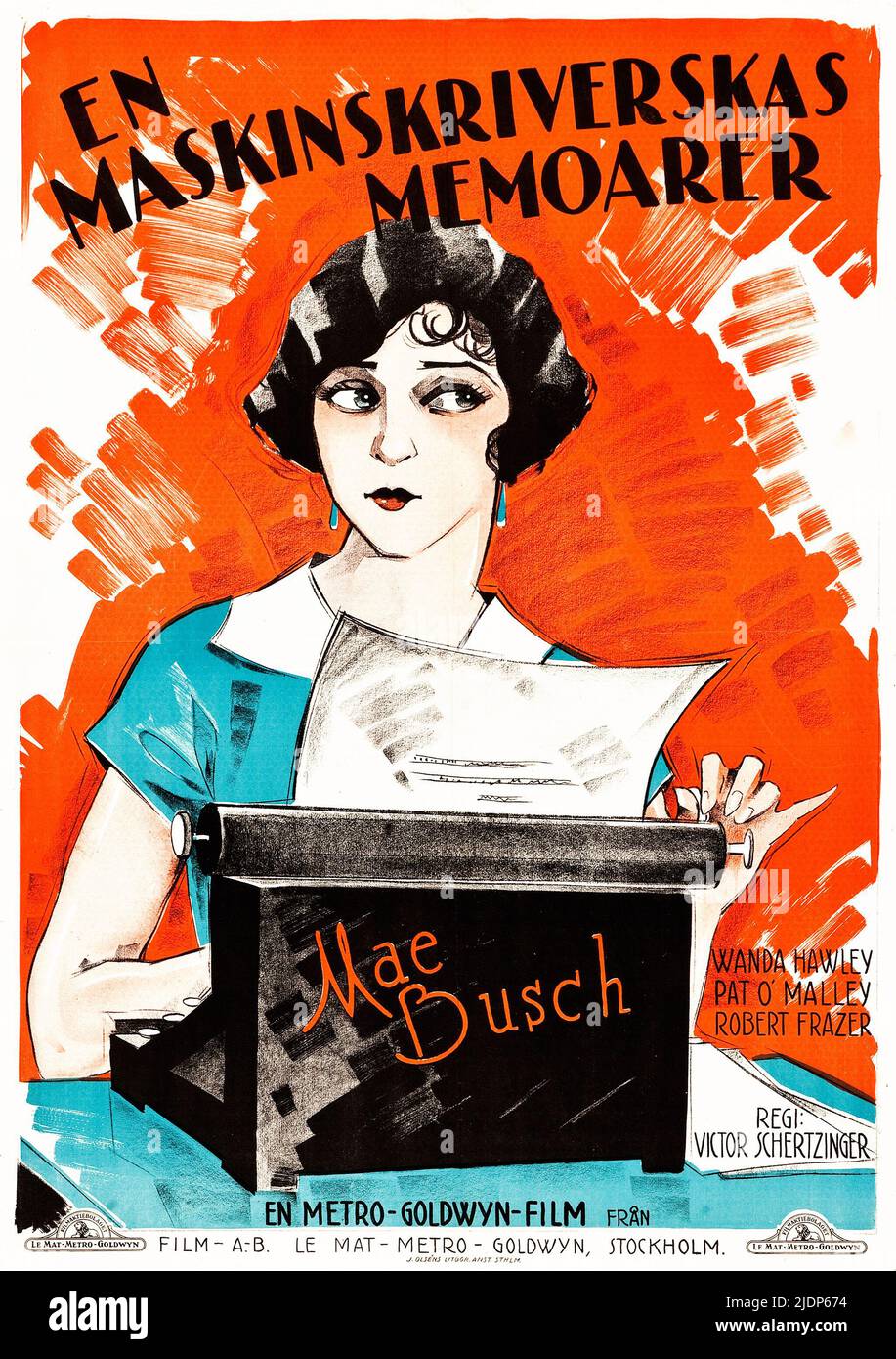 En maskinskriverskas memoarer - Bread (MGM, 1924). Swedish film poster ...