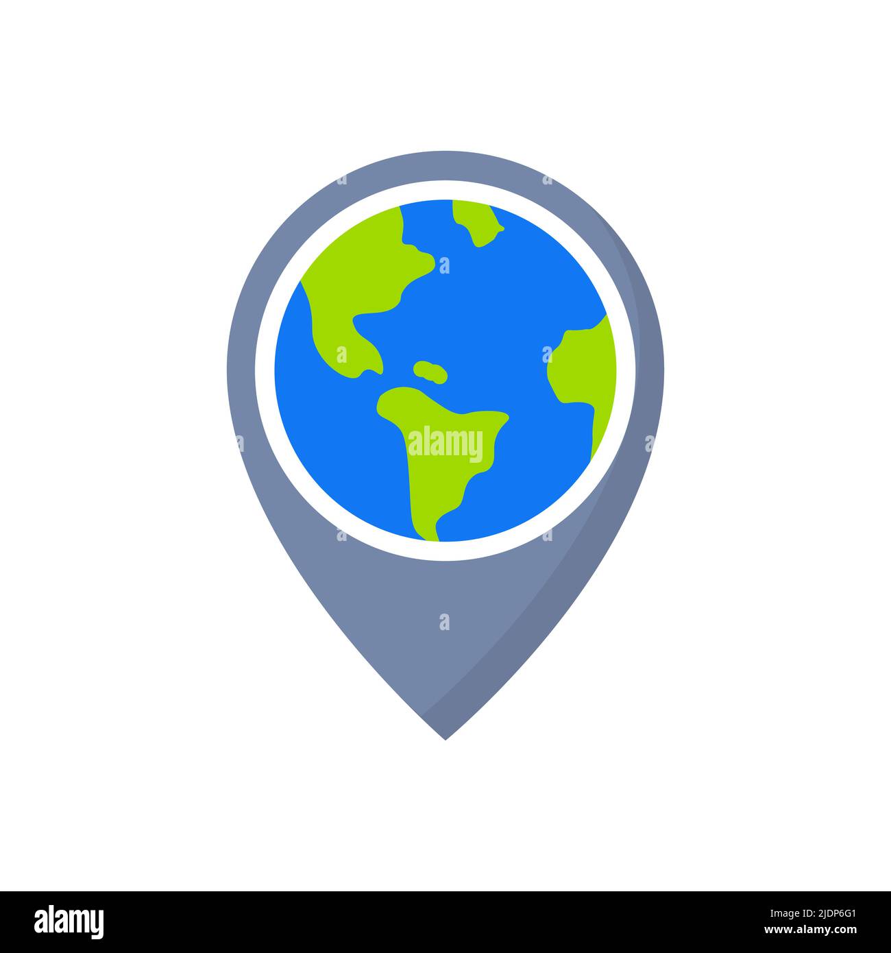 Earth globe icon pin. Tag earth pin globe local planet icon Stock ...