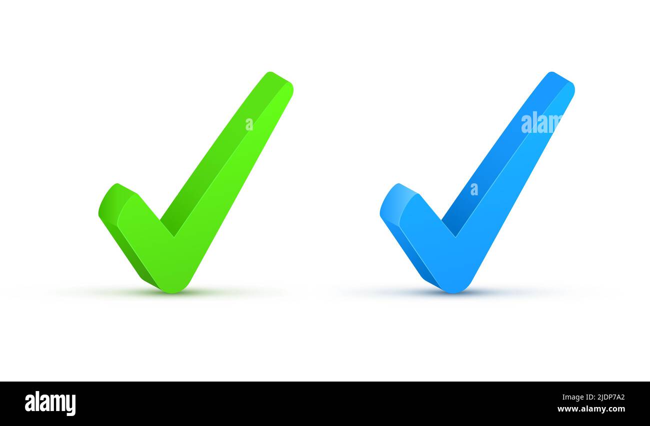 3d checkmark tick icon. Checklist success button correct agree app 3d ...