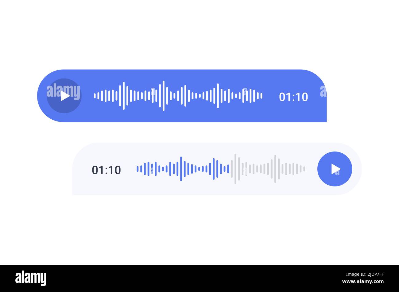 Voice message sound vector bubble ui icon. Voice message record phone ...