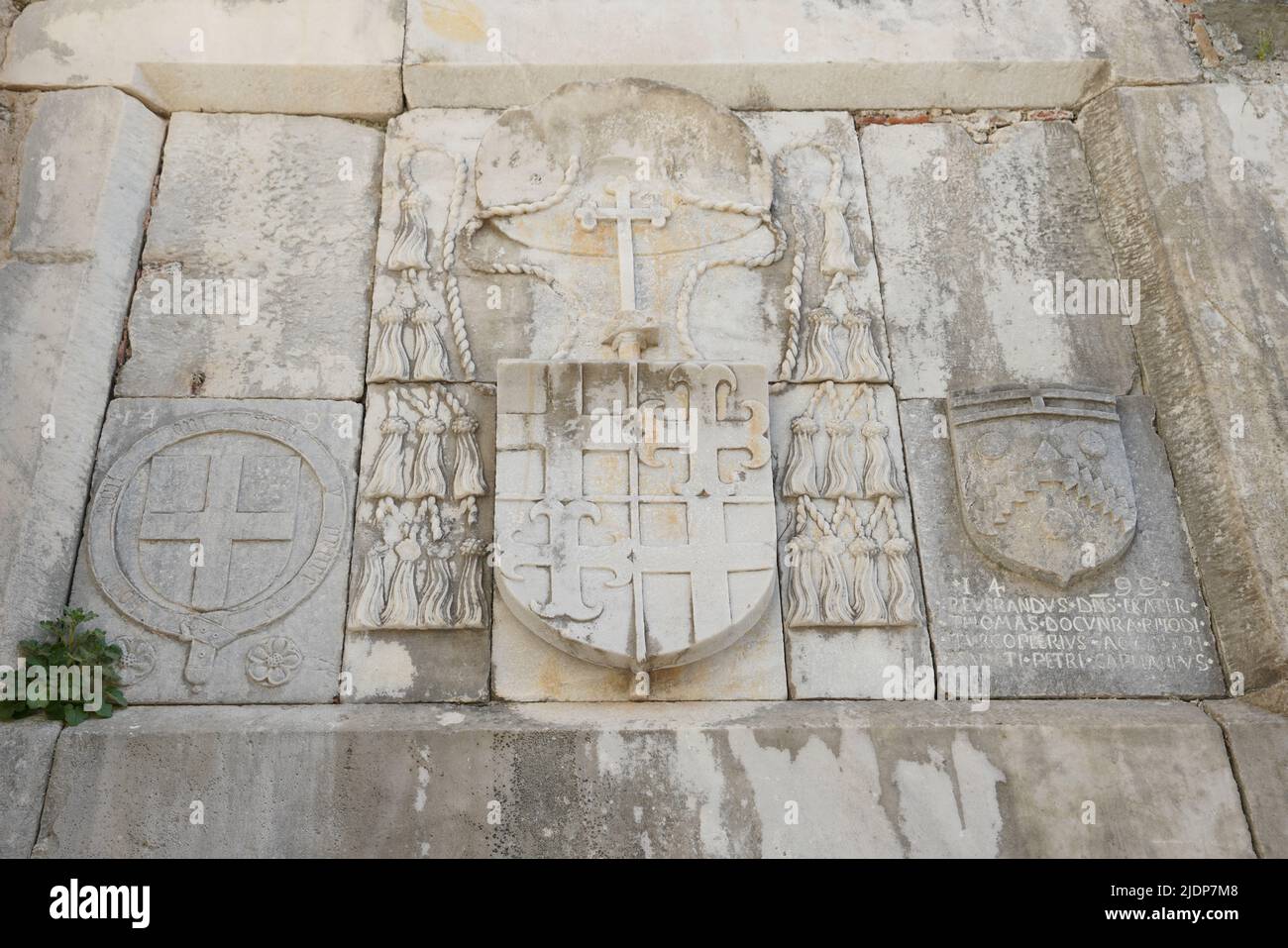Knight Symbols in Bodrum Castle, Bodrum Town, Mugla City, Turkey Stock ...