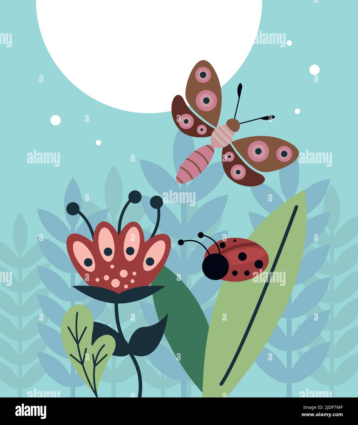 Natural meadow for insects Stock Vector Images - Alamy
