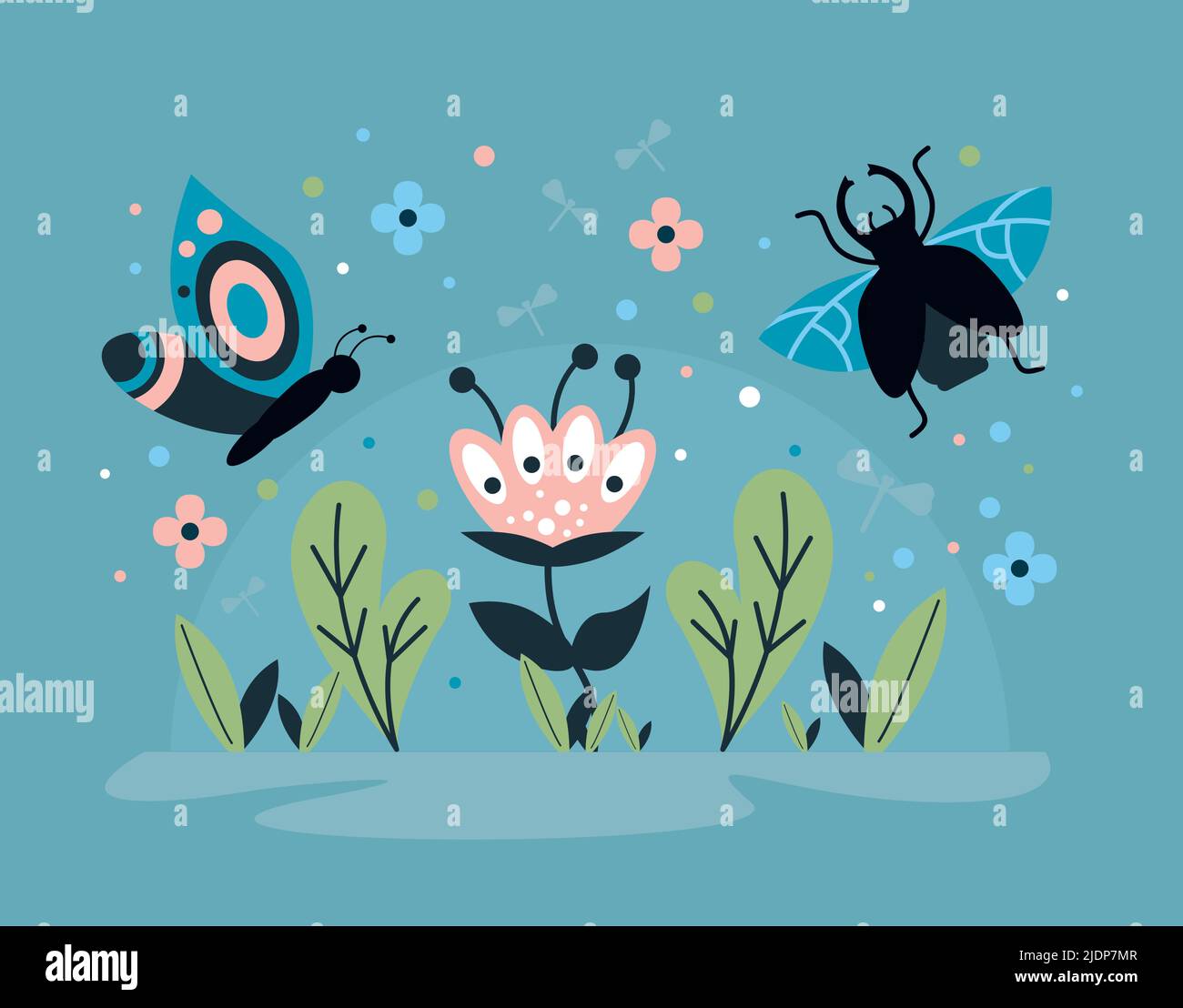Insects wild animals nature animals Stock Vector Images - Alamy
