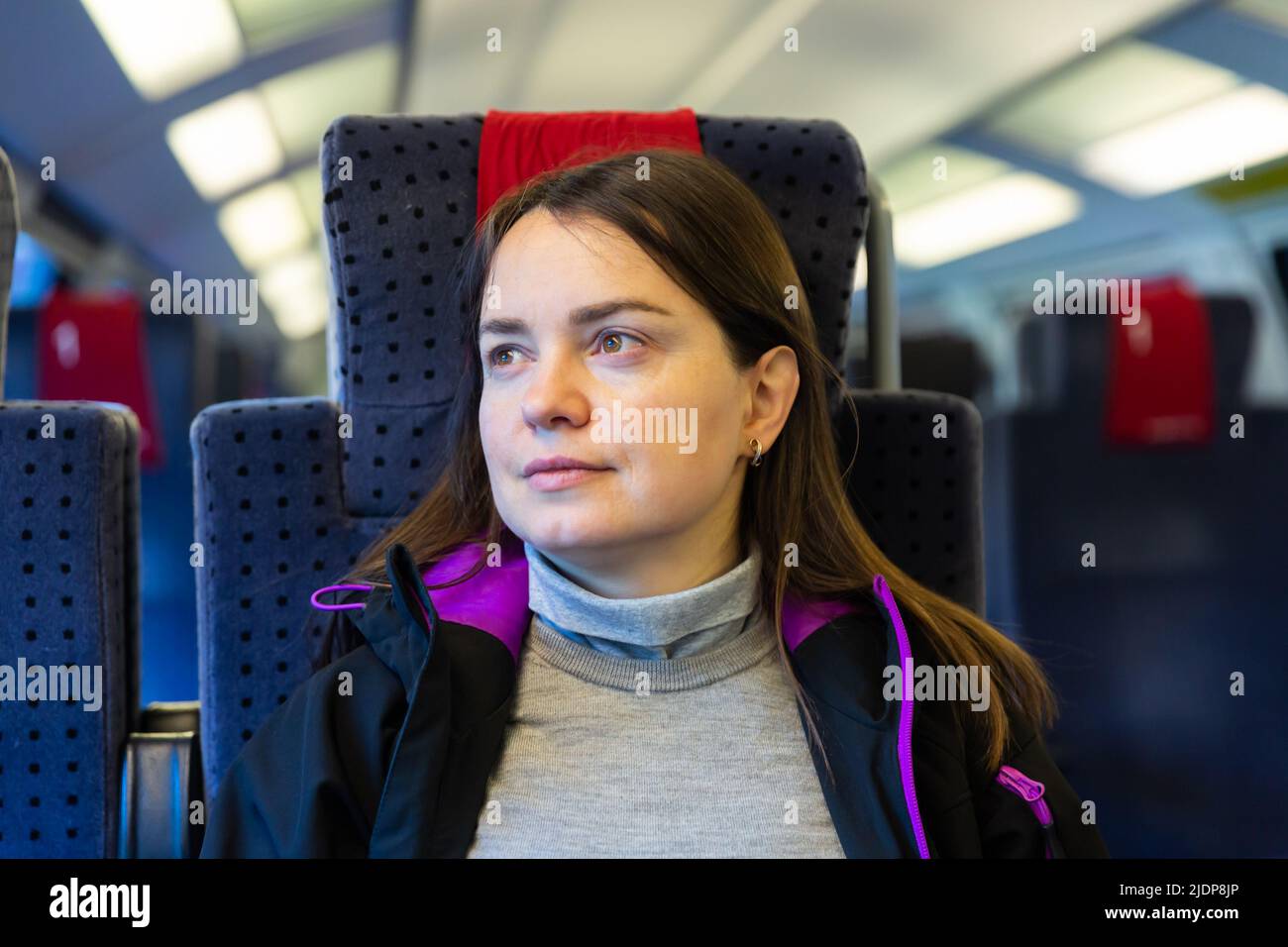 Russian woman on train hi-res stock photography and images - Alamy