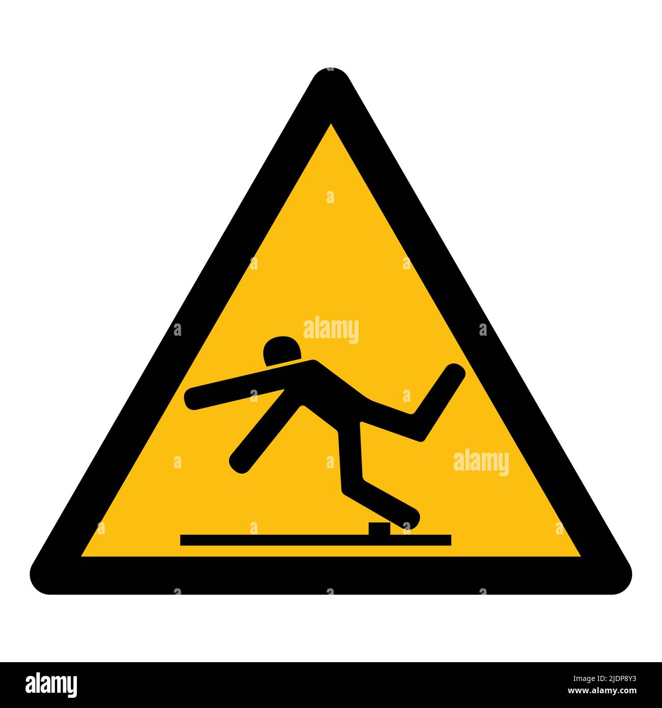 Beware Trip Hazard Symbol Isolate On White Background,Vector Illustration EPS.10 Stock Vector ...