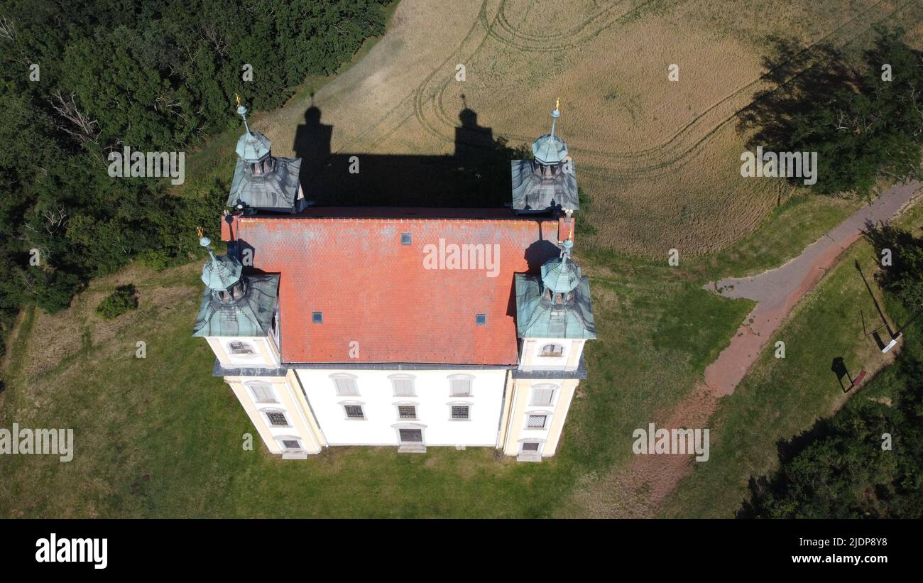 Kaple sv. Floriána Moravsky Krumlov historical old town chappel on a ...