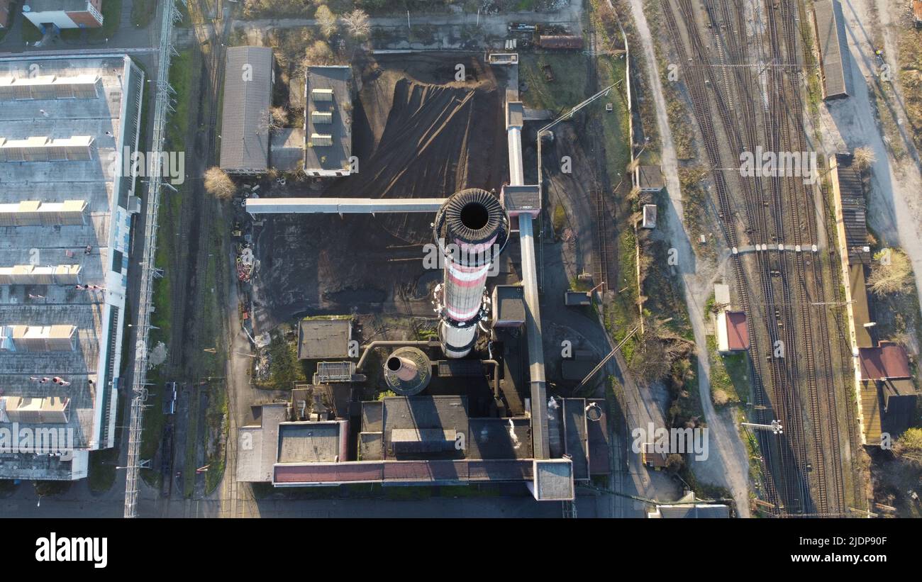 old factory heavy machinery repair base chimney,factory industrial city ...