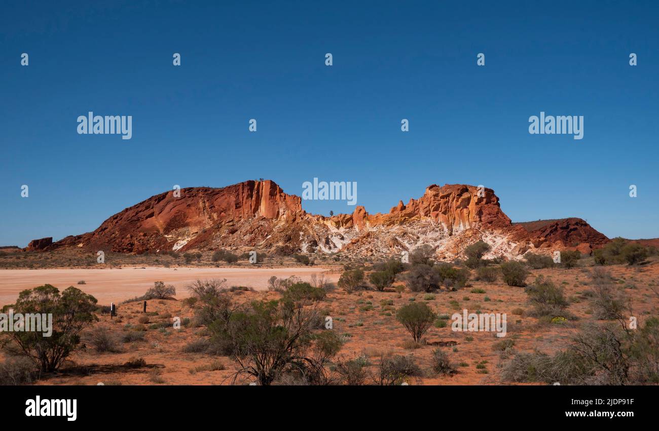 Rainbow Valley Northern Territory. Clay pan and beautiful rugged red ...