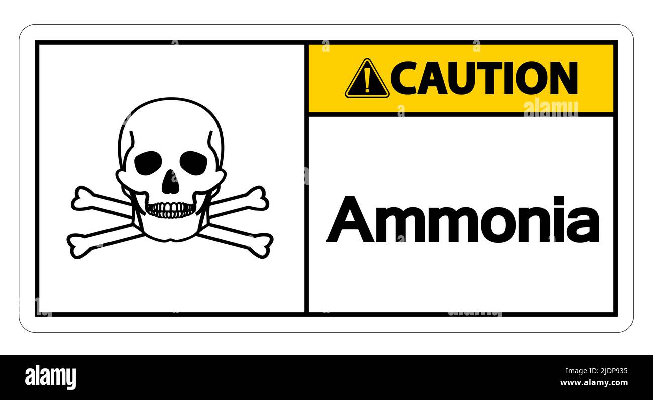 Caution Ammonia Symbol Sign On White Background Stock Vector Image ...