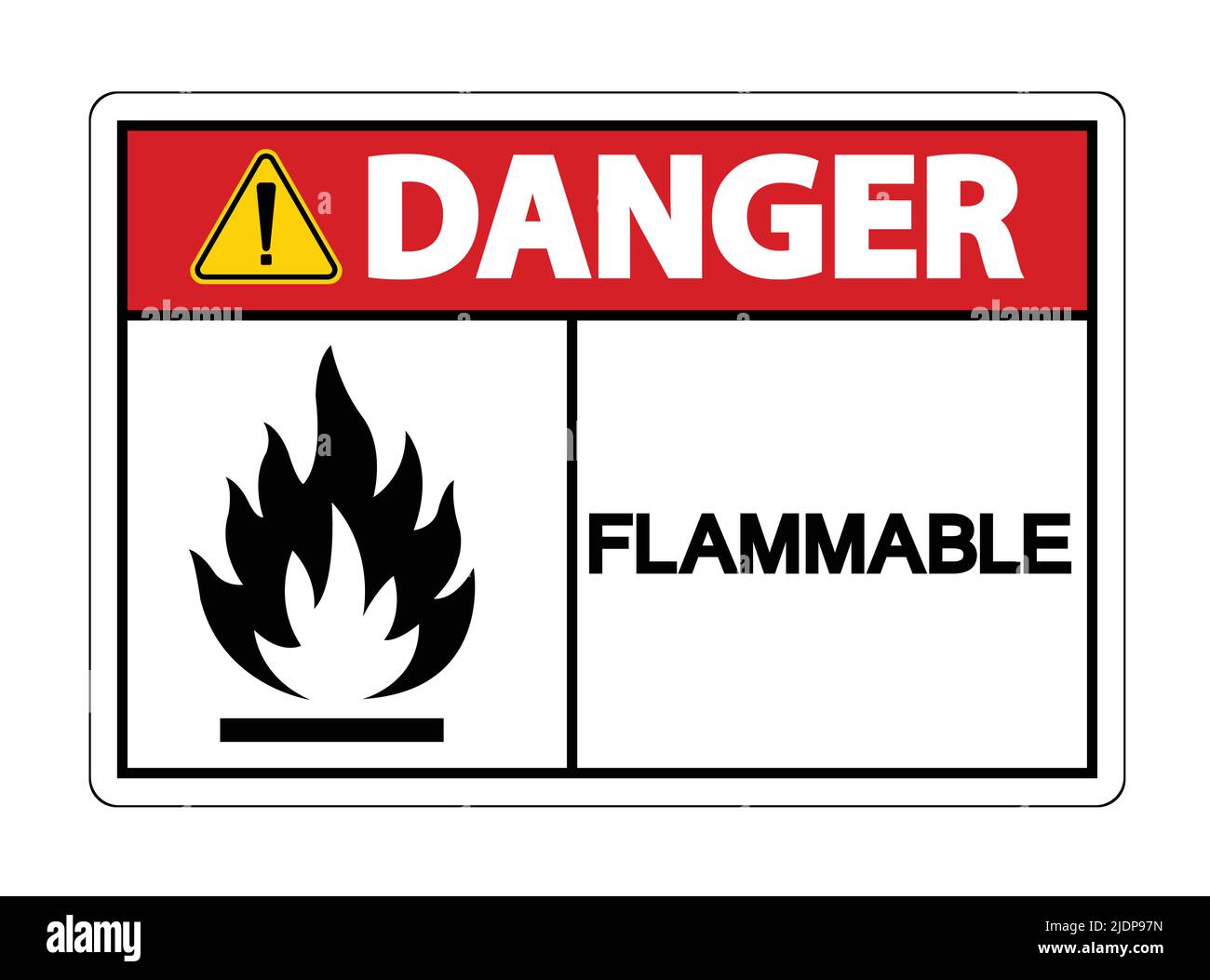 Danger Flammable Symbol Sign Isolate On White Background,Vector ...