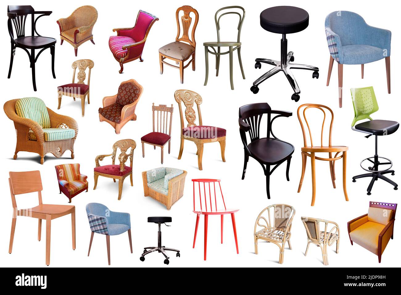 Collection of chairs and armchairs Stock Photo - Alamy