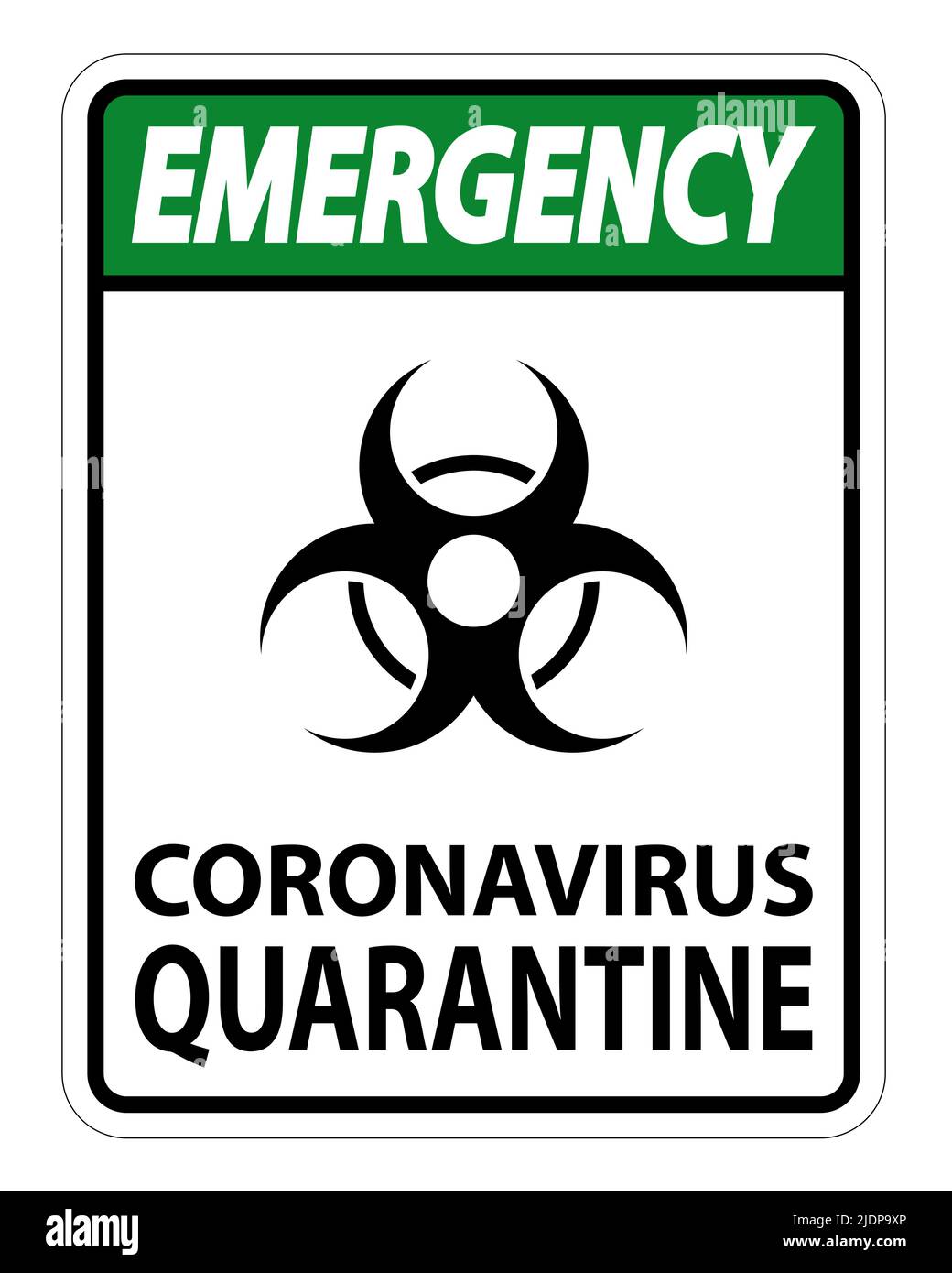Emergency Coronavirus Quarantine Sign Isolate On White Background ...