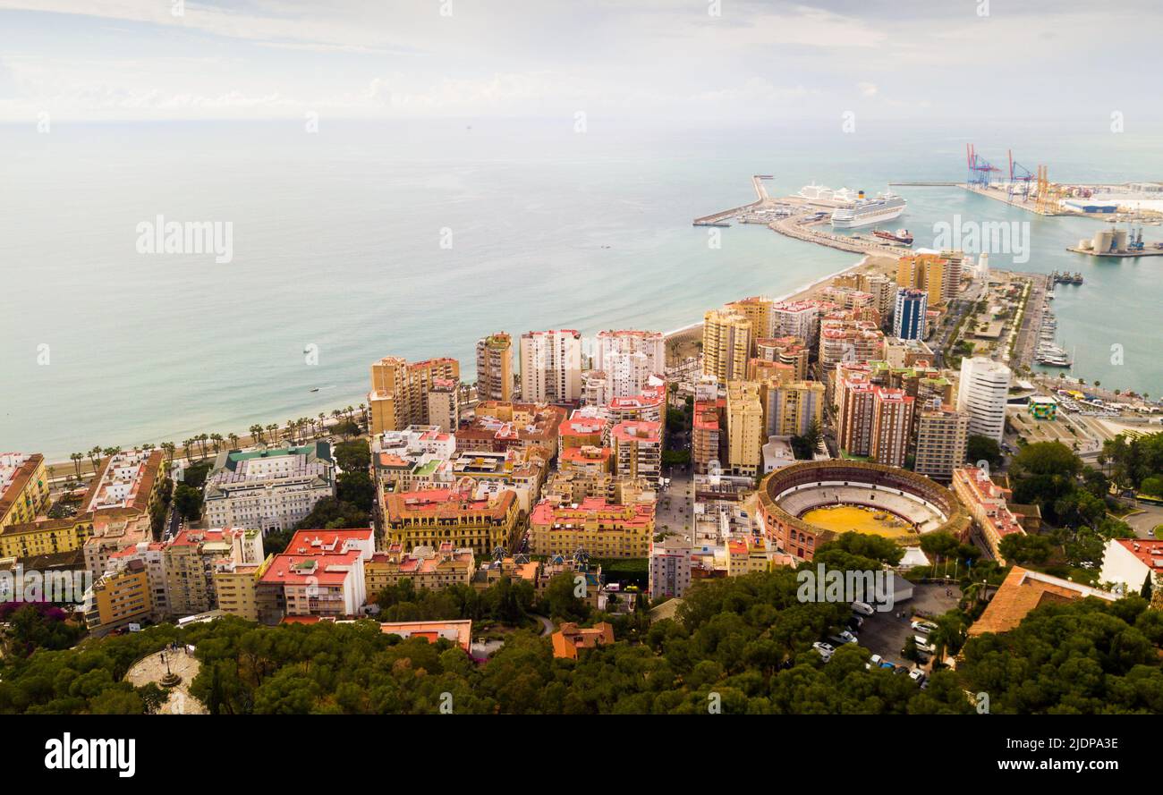 Aerial view port area malaga hi-res stock photography and images - Alamy