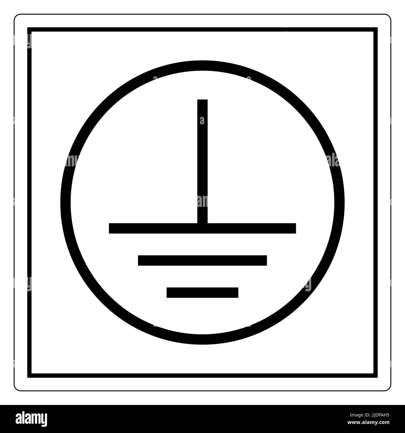 Protective Earth Ground Symbol Sign Isolate On White Background,Vector ...