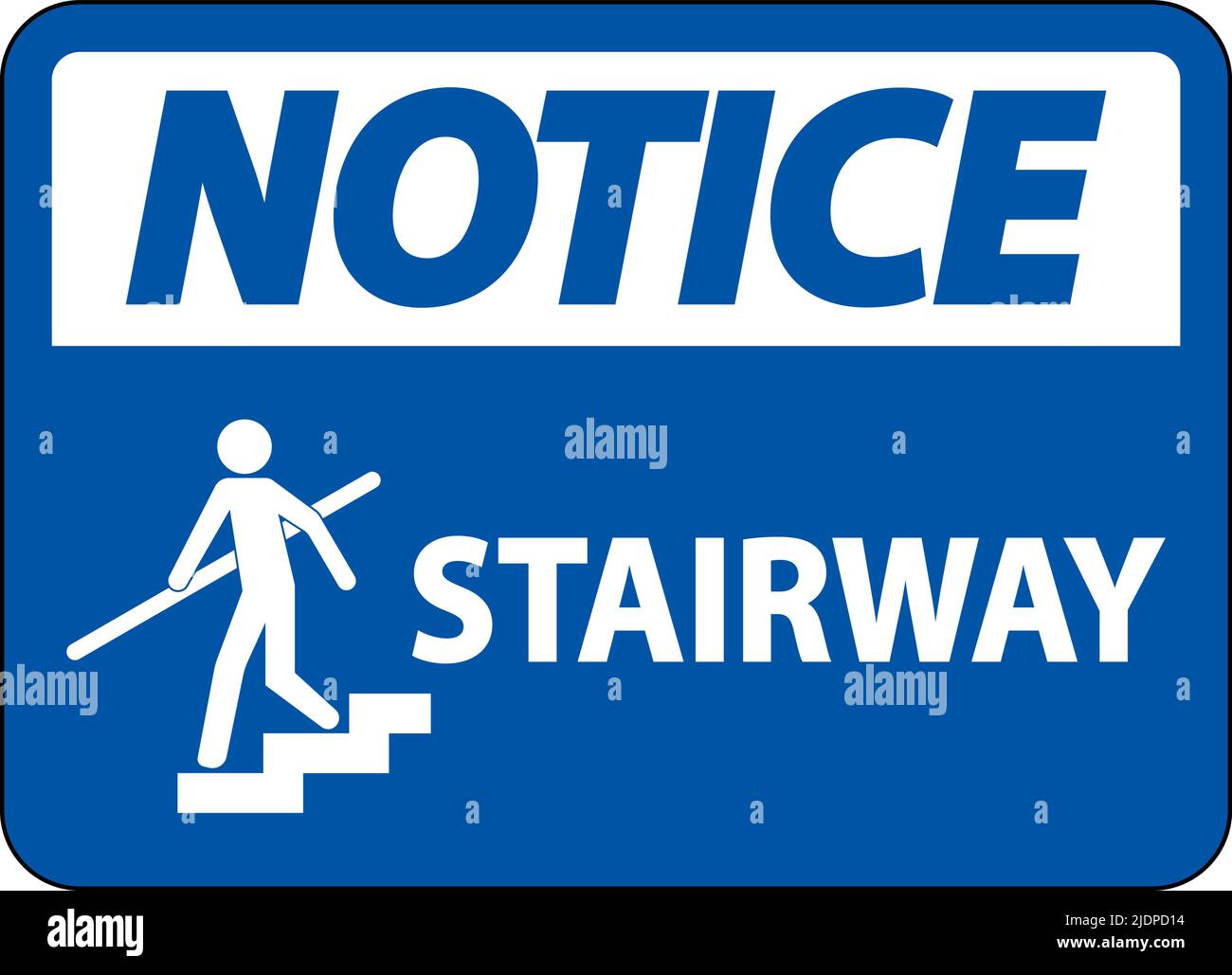 Notice Stairway Sign On White Background Stock Vector Image & Art - Alamy