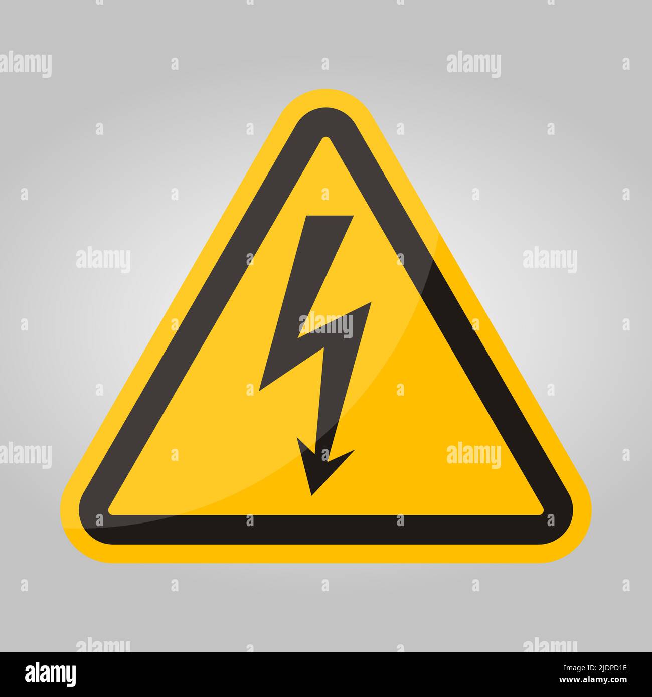 Danger High Voltage Symbol Sign Isolate On White Background,Vector ...