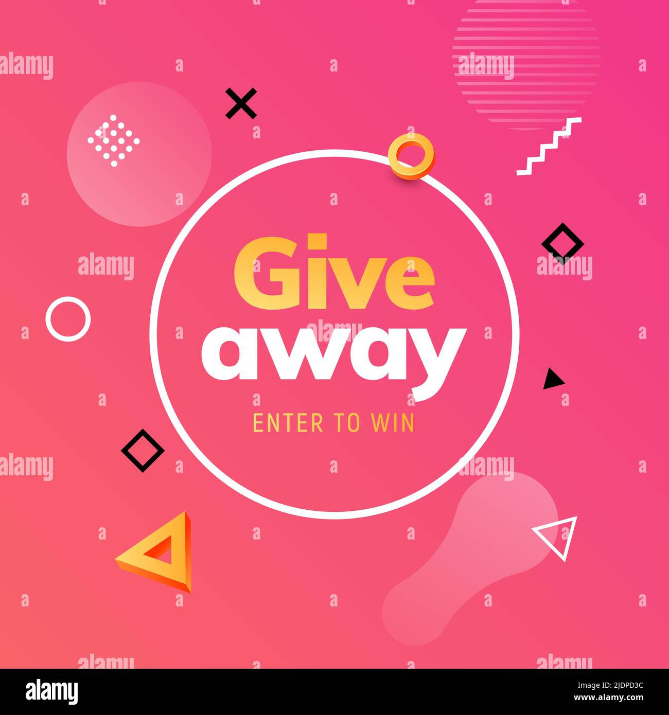 Giveaway raffle day poster design. Give away contest prize flyer ...