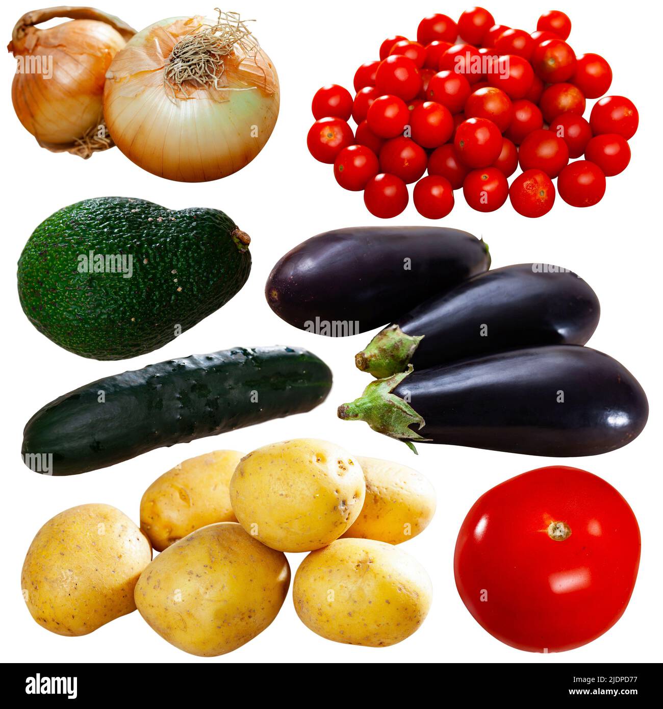 Set of various vegetables isolated on white background Stock Photo - Alamy