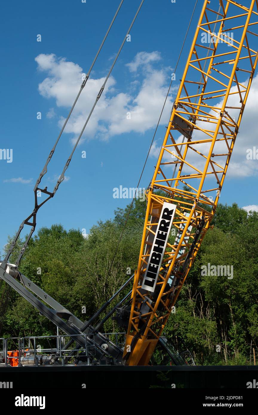 Denham, Buckinghamshire, UK. 22nd June, 2022. Work is continuing on ...